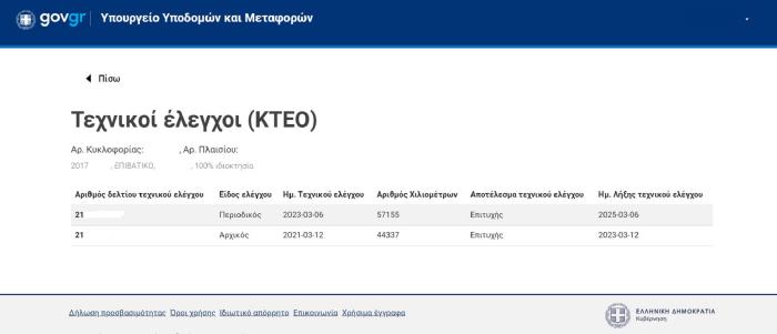 Δες πλήρες ιστορικό ΚΤΕΟ του οχήματός σου με λίγα κλικς online ...