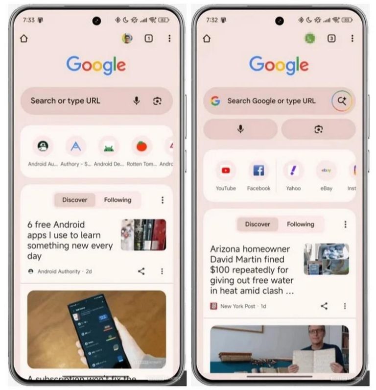 Η Google δοκιμάζει νέα εμφάνιση για τη γραμμή αναζήτησης στo Chrome για Android! - Techmaniacs